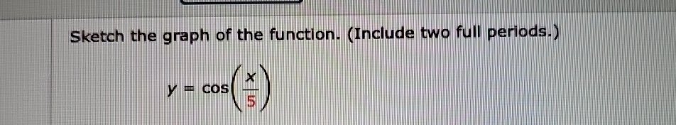 Solved Sketch the graph of the function. (Include two full | Chegg.com