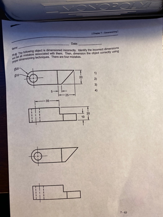 Solved p7-5 The following object is dimensioned incorrectly. | Chegg.com Solved p7-5 The following object is dimensioned incorrectly. | Chegg.com