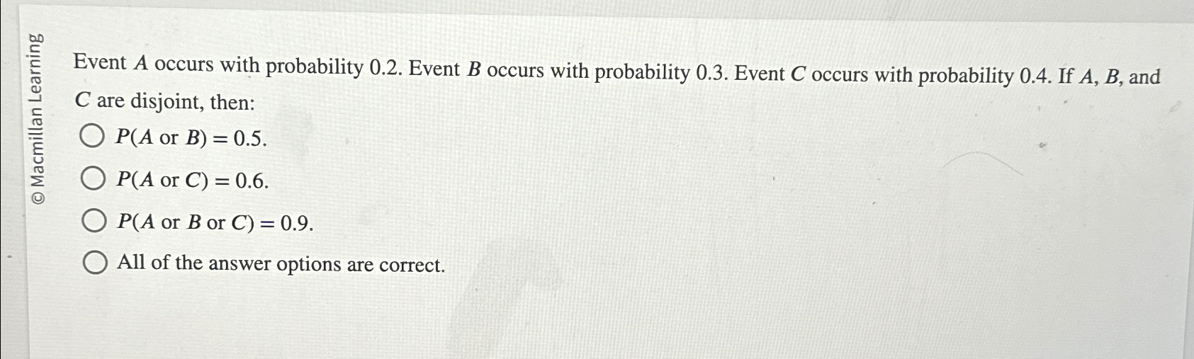 Solved Event A occurs with probability 0.2 . ﻿Event B | Chegg.com