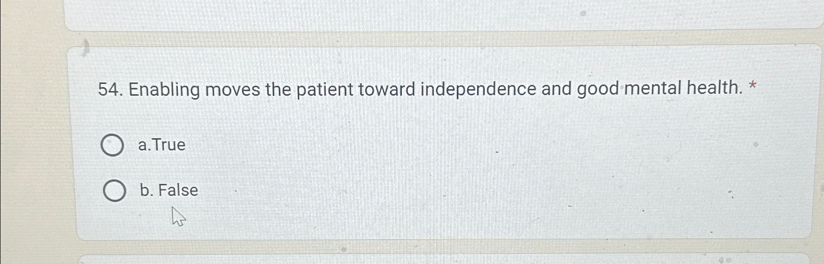 Solved Enabling moves the patient toward independence and | Chegg.com