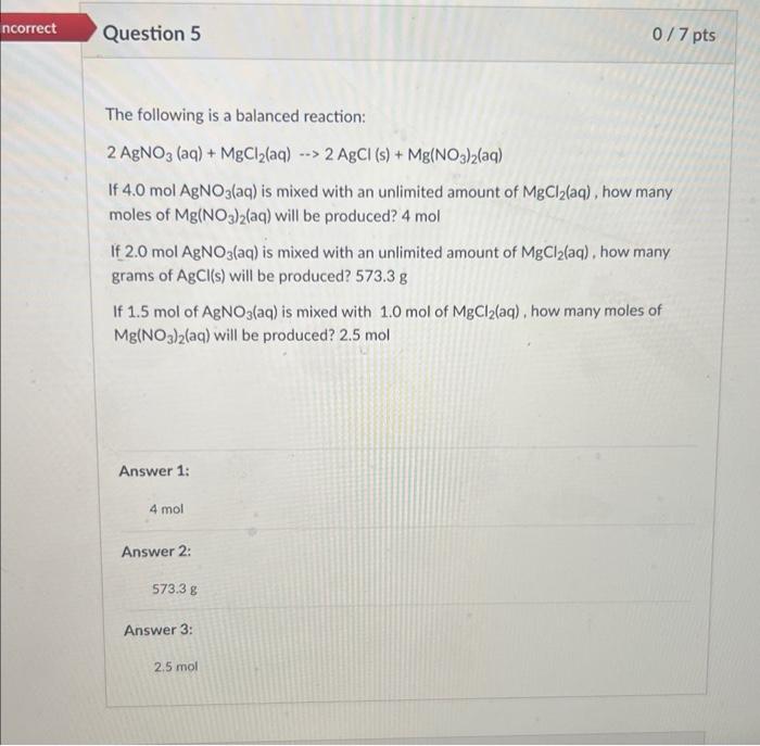 Solved The following is a balanced reaction: | Chegg.com
