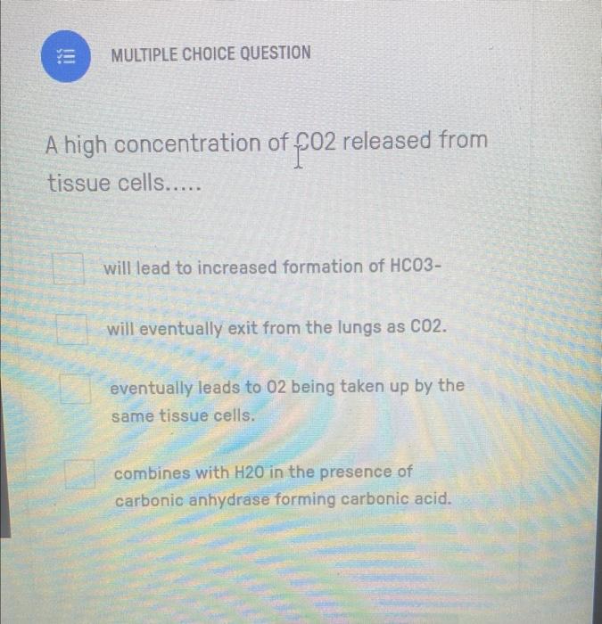 Solved MULTIPLE CHOICE QUESTION A high concentration of fo2 | Chegg.com