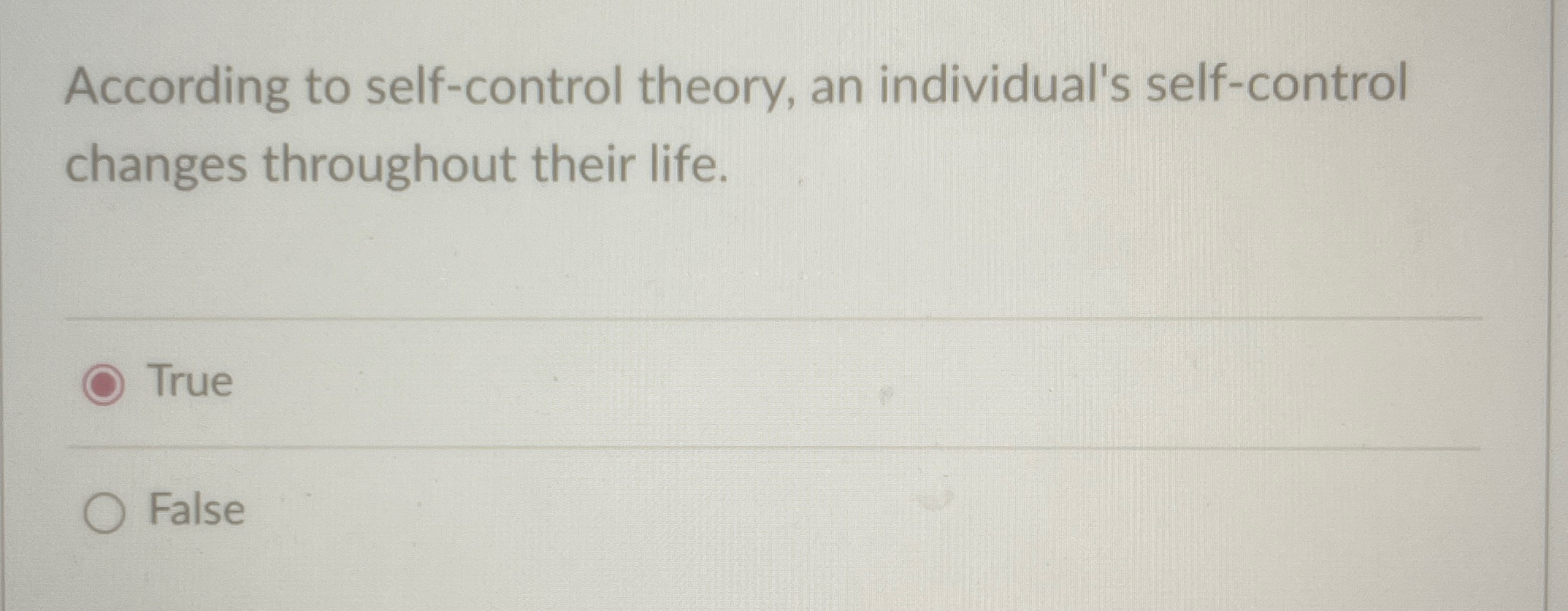 Solved According to self-control theory, an individual's | Chegg.com Solved According to self-control theory, an individual's | Chegg.com