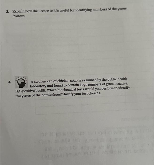 Solved 3. Explain how the urease test is useful for | Chegg.com