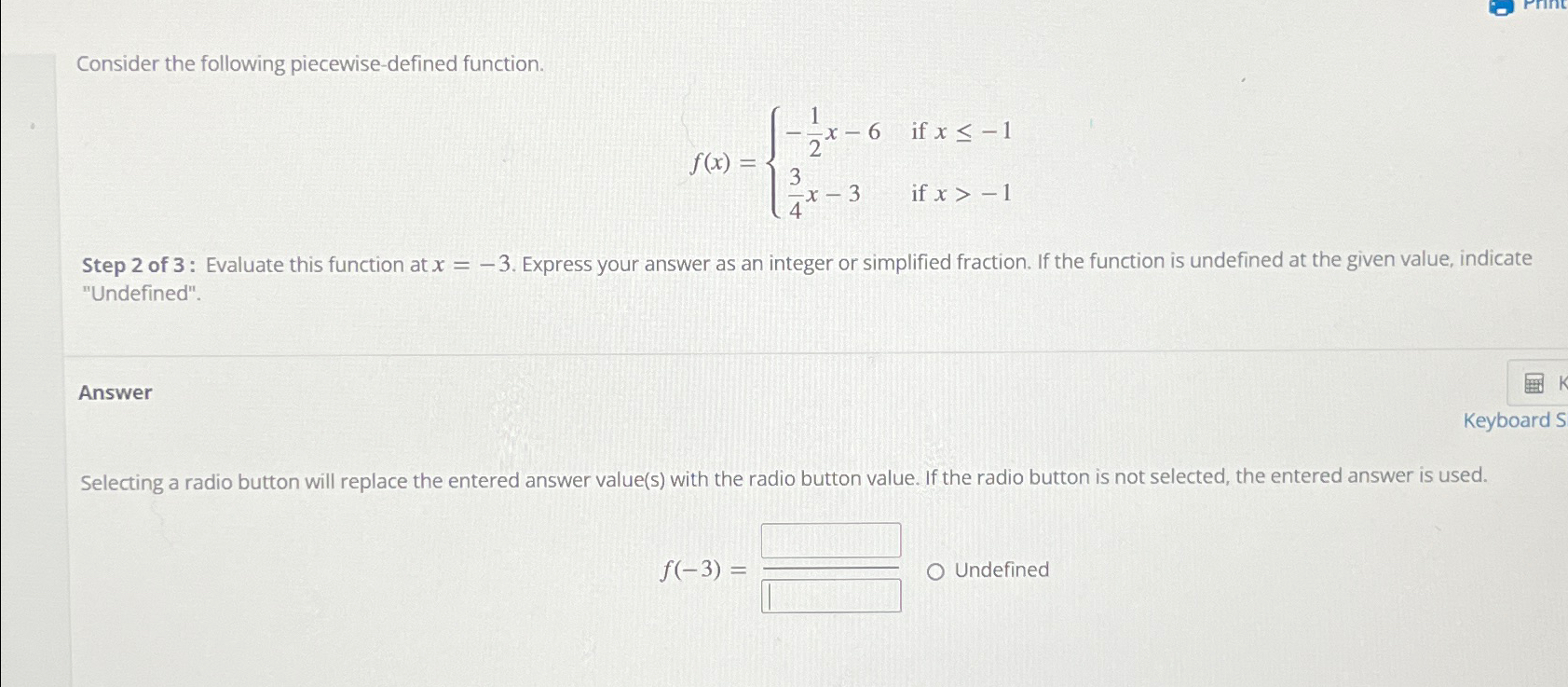 Solved Consider the following piecewise-defined | Chegg.com