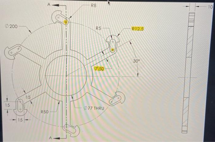 Solved Create 3D Solidworks model of following part in AISI | Chegg.com
