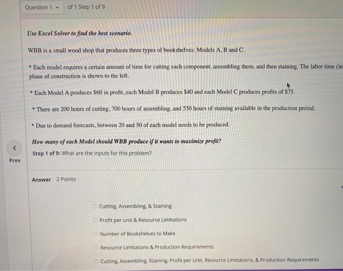 Question 1 - of 1 Step 2 of 9 Wood Built Bookshelves | Chegg.com