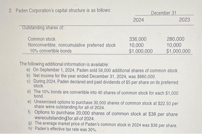 Solved Instructions: Compute the basic EPS and diluted EPS | Chegg.com