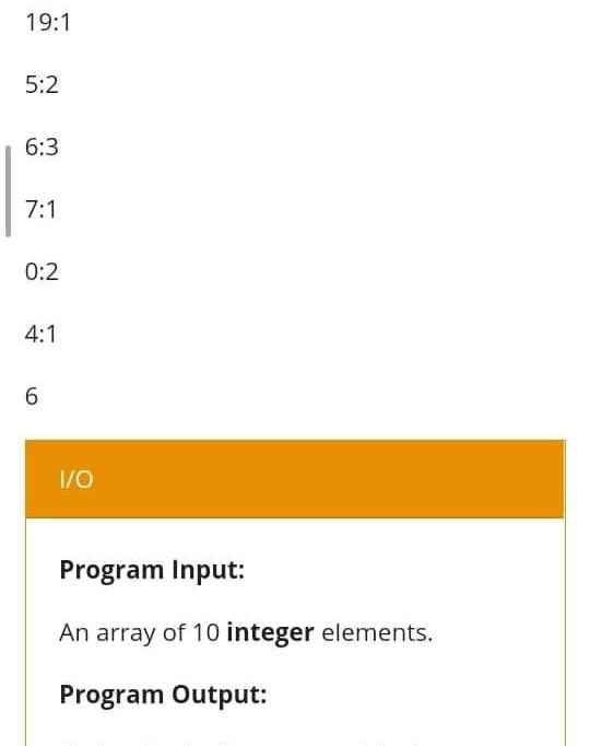 Solved You are required to write a code that takes an array | Chegg.com