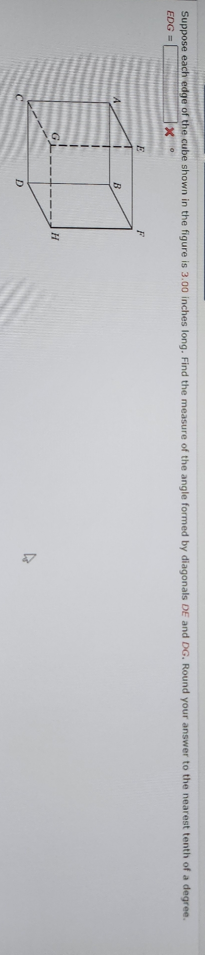 Solved Suppose each edge of the cube shown in the figure is | Chegg.com
