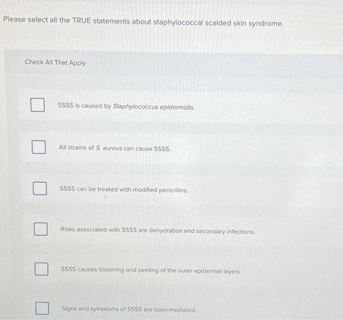 Solved Please select all the TRUE statements about | Chegg.com