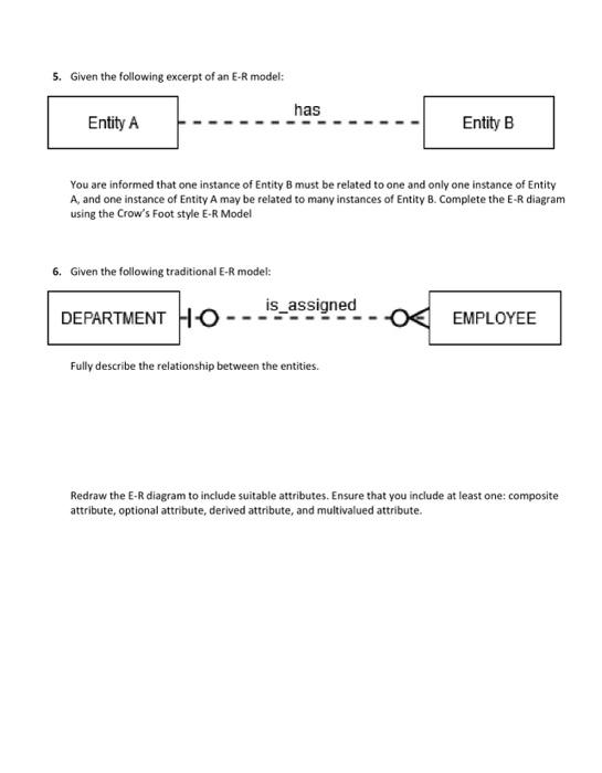 Solved 1 Whether Or Not An Instance Of An Entity Class Must