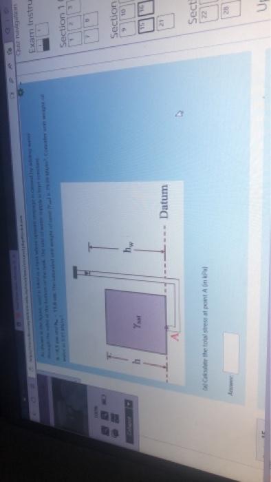 Solved 15 ian Calculate the total stress at pont Ain Pal | Chegg.com