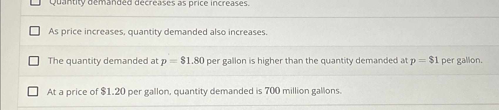 Solved As price increases, quantity demanded also | Chegg.com