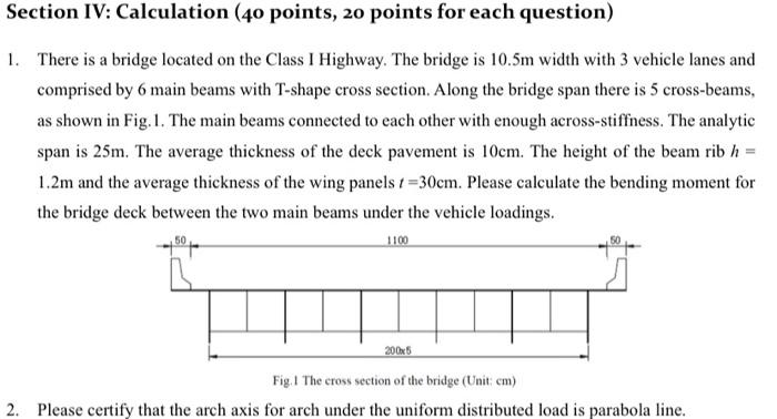 Solved Section IV: Calculation (40 points, 20 points for | Chegg.com