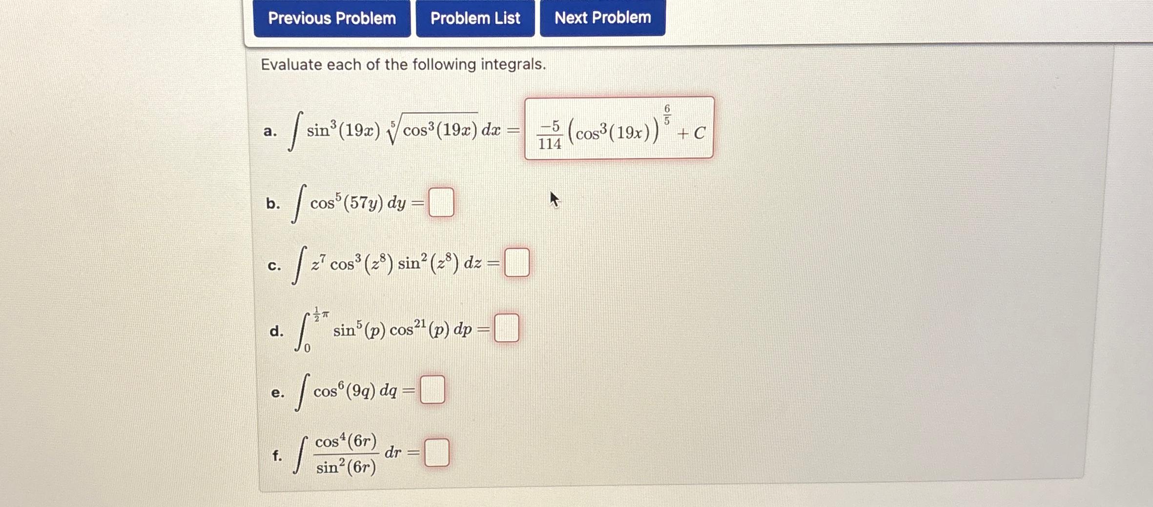 Solved Evaluate each of the following | Chegg.com