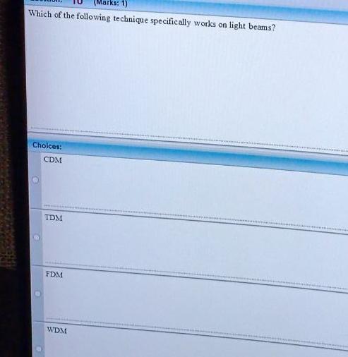 Solved Which of the following technique specifically works | Chegg.com