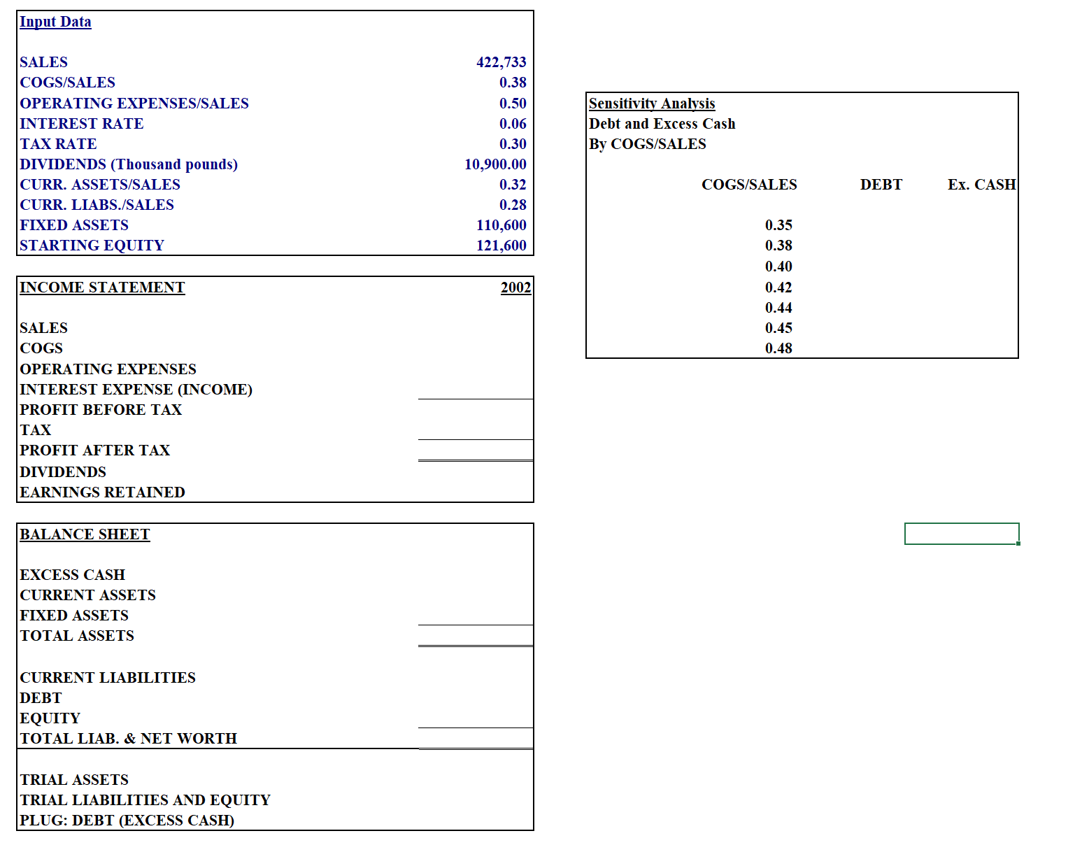 Solved Need help solving these in excel with the data inputs | Chegg.com