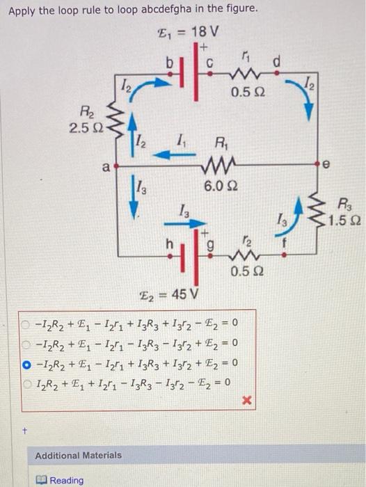 Solved Apply the loop rule to loop abcdefgha in the figure. | Chegg.com