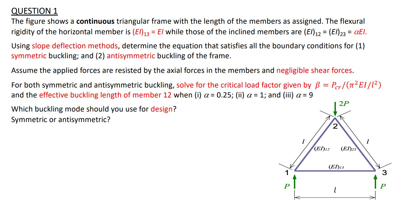 Solved QUESTION 1The figure shows a continuous triangular | Chegg.com