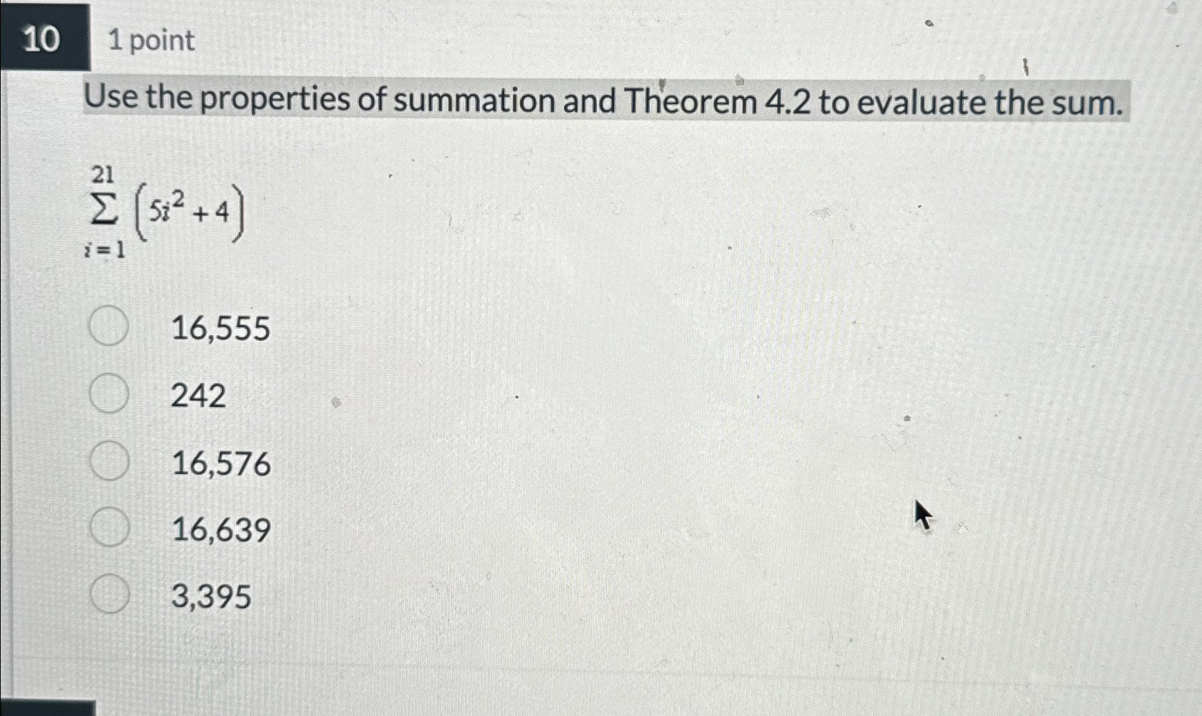 Solved 101 ﻿pointUse the properties of summation and Theorem | Chegg.com