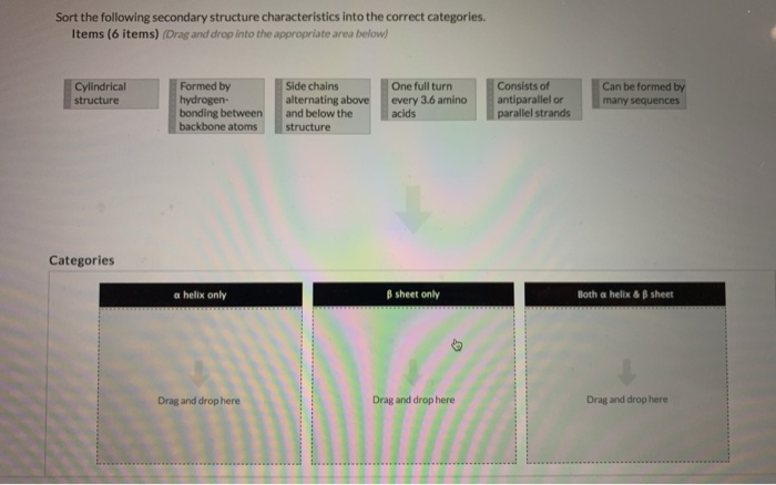 Solved Sort the following secondary structure | Chegg.com