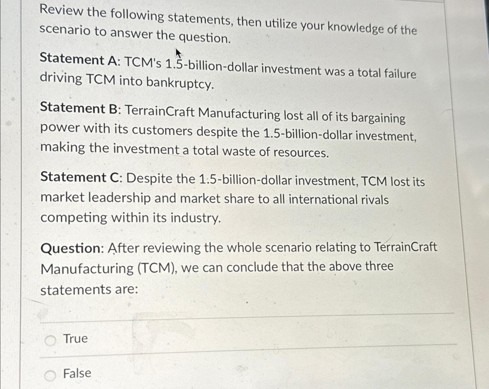 Solved Review the following statements, then utilize your | Chegg.com