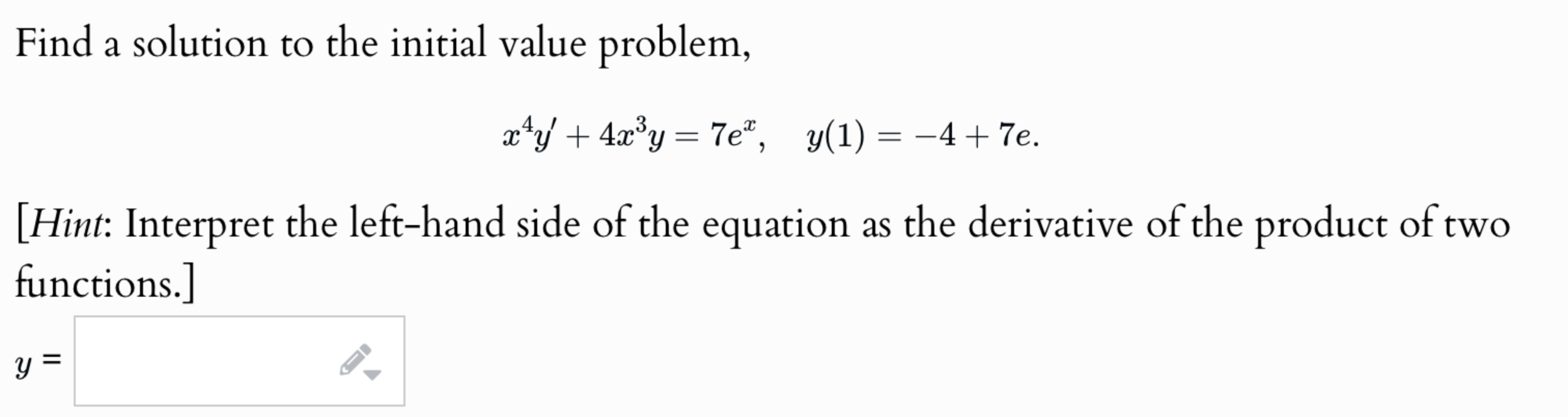 Find a solution to the initial value | Chegg.com