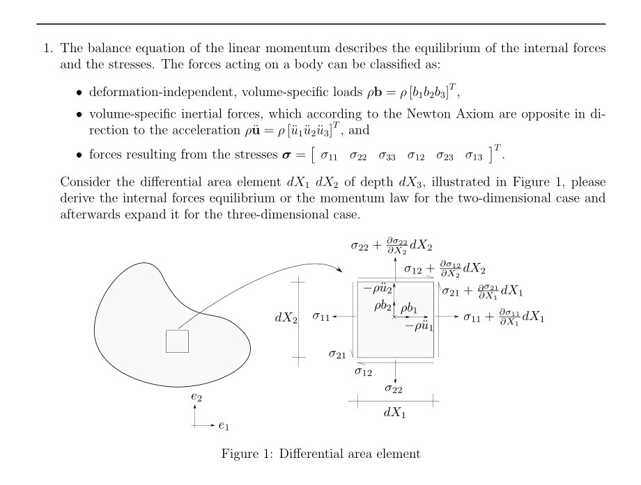 Solved The balance equation of the linear momentum describes | Chegg.com