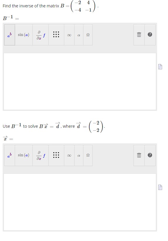 Solved Find the inverse of the matrix | Chegg.com
