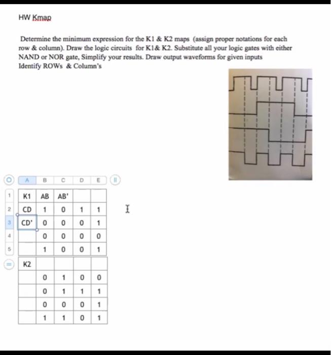 Solved Hw Kmar Determine The Minimum Expression For The Ki And 