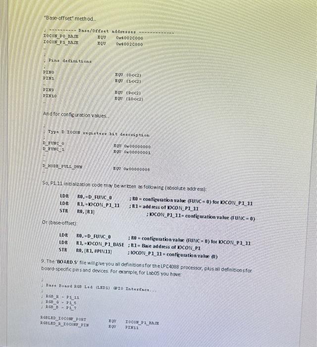 LAB05 - I/O CONFIG, GPIO, Using GPIO for RGB LED | Chegg.com