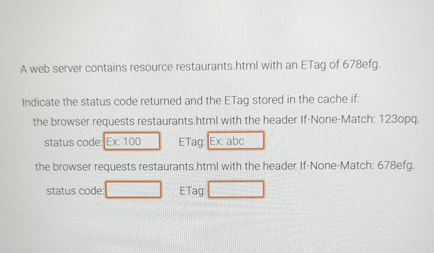 A web server contains resource restaurants.html with | Chegg.com
