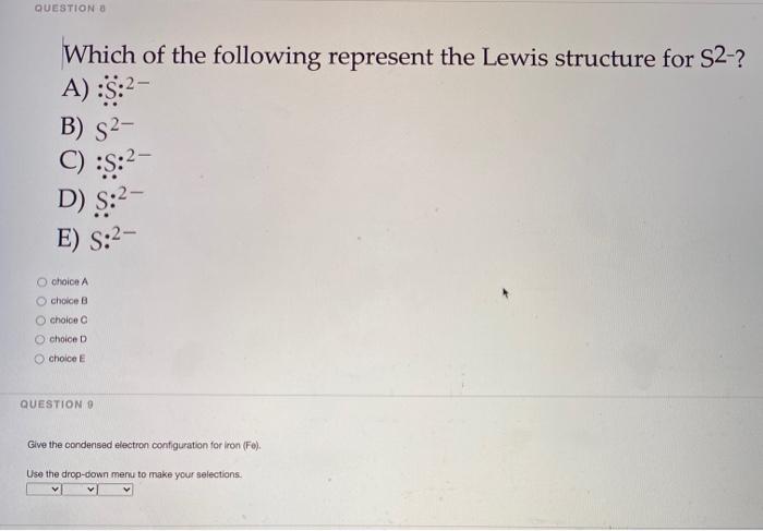 Solved QUESTIONS Which of the following represent the Lewis | Chegg.com