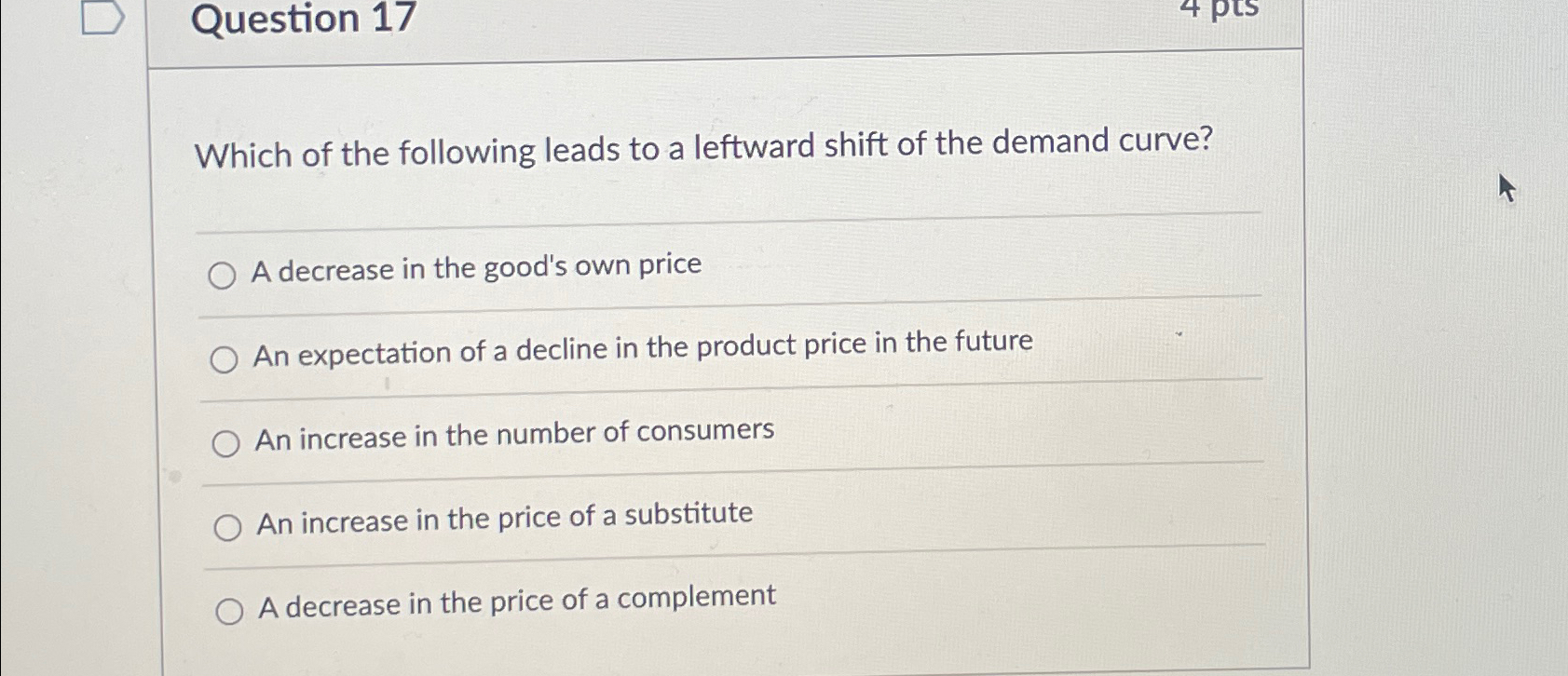 Solved Question 17Which of the following leads to a leftward | Chegg.com