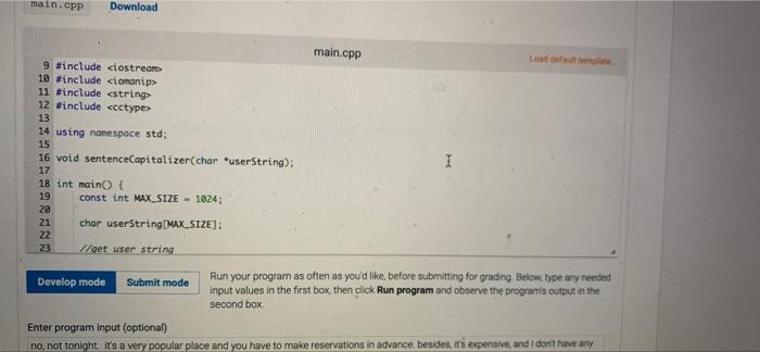 Solved 5.8 CIS 22B Lab - Sentence Capitalizer Sentence | Chegg.com