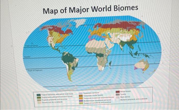 Do the following for each of the biomes (except "Rock | Chegg.com