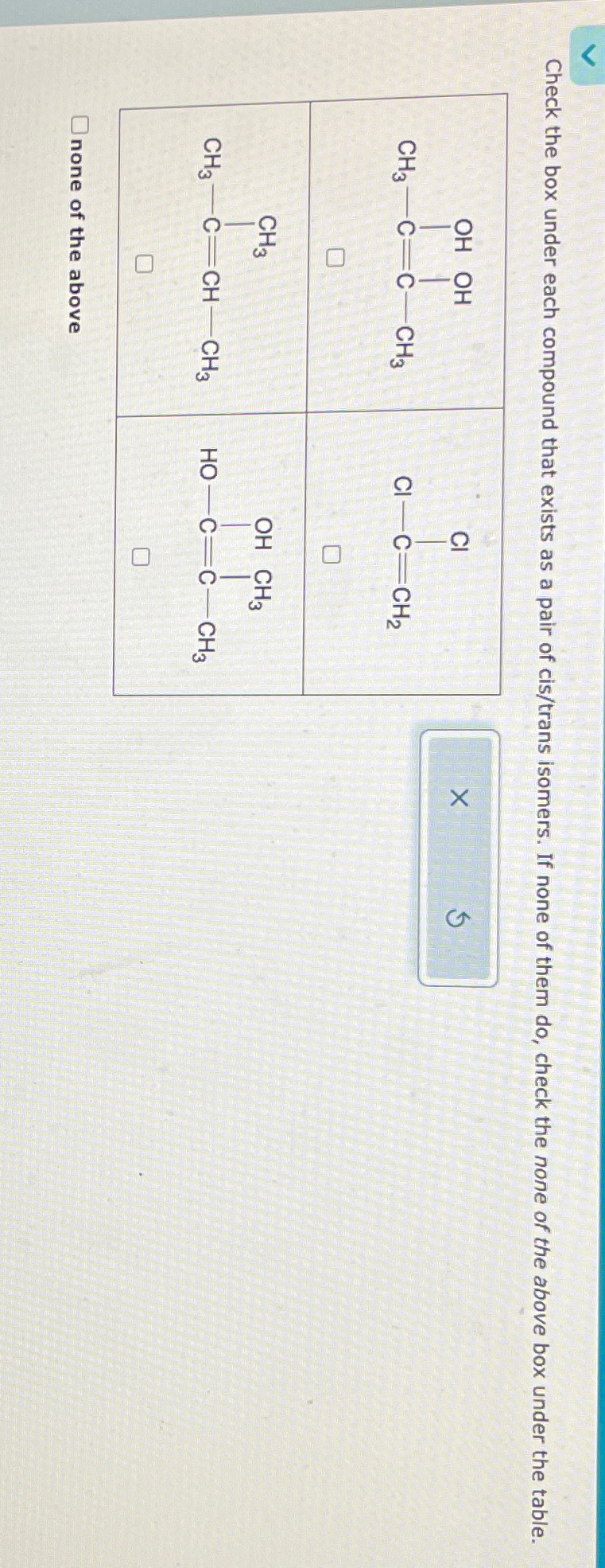 Solved Check the box under each compound that exists as a | Chegg.com