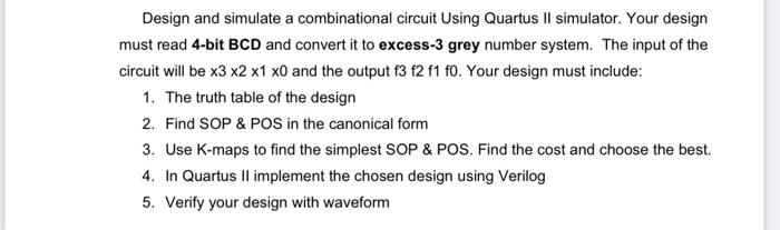 Solved Design And Simulate A Combinational Circuit Using 