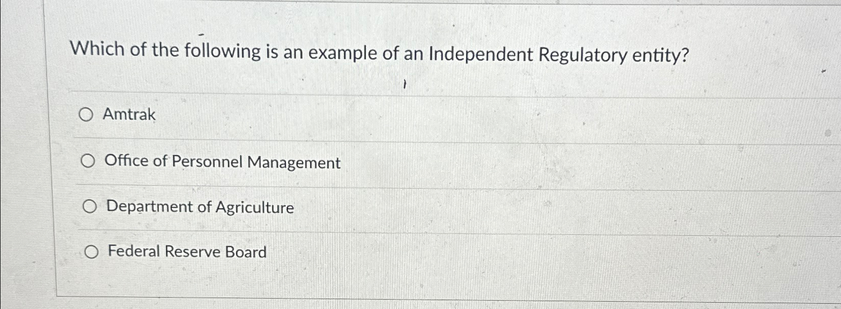 Solved Which of the following is an example of an | Chegg.com