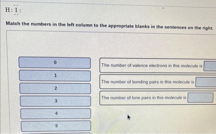 Solved Match the numbers in the left column to the | Chegg.com