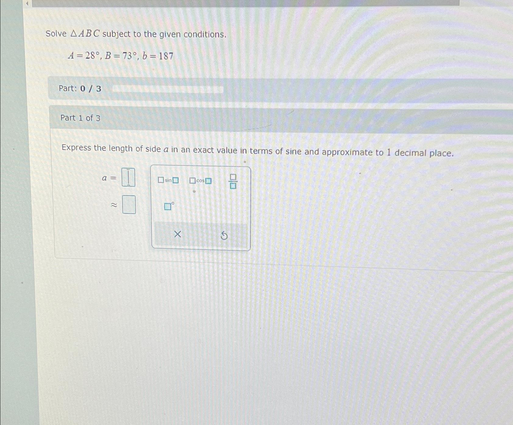 Solved Solve ????ABC ﻿subject to the given | Chegg.com