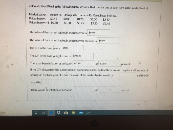 Calculate the CPI using the following data. Assume | Chegg.com