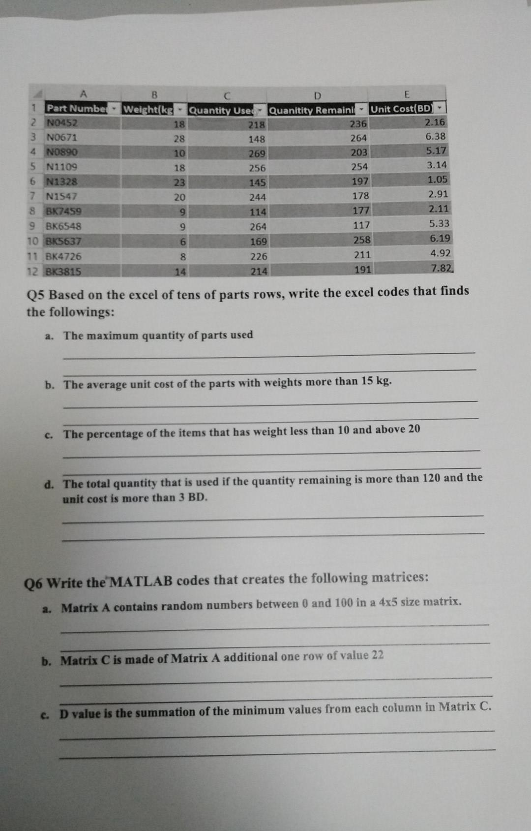 Solved Q4 Solve The Following Question By Writing Matlab 