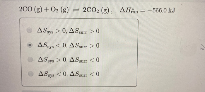 Solved 2CO(g) + O2(g) = 2C02(g) from Part A 2NO2(g) + 2NO(g) | Chegg.com