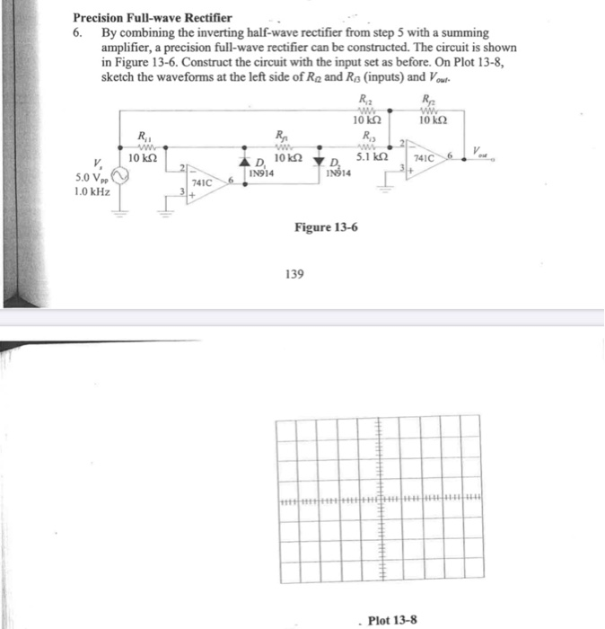 Solved Precision Full-wave Rectifier 6. By combining the | Chegg.com