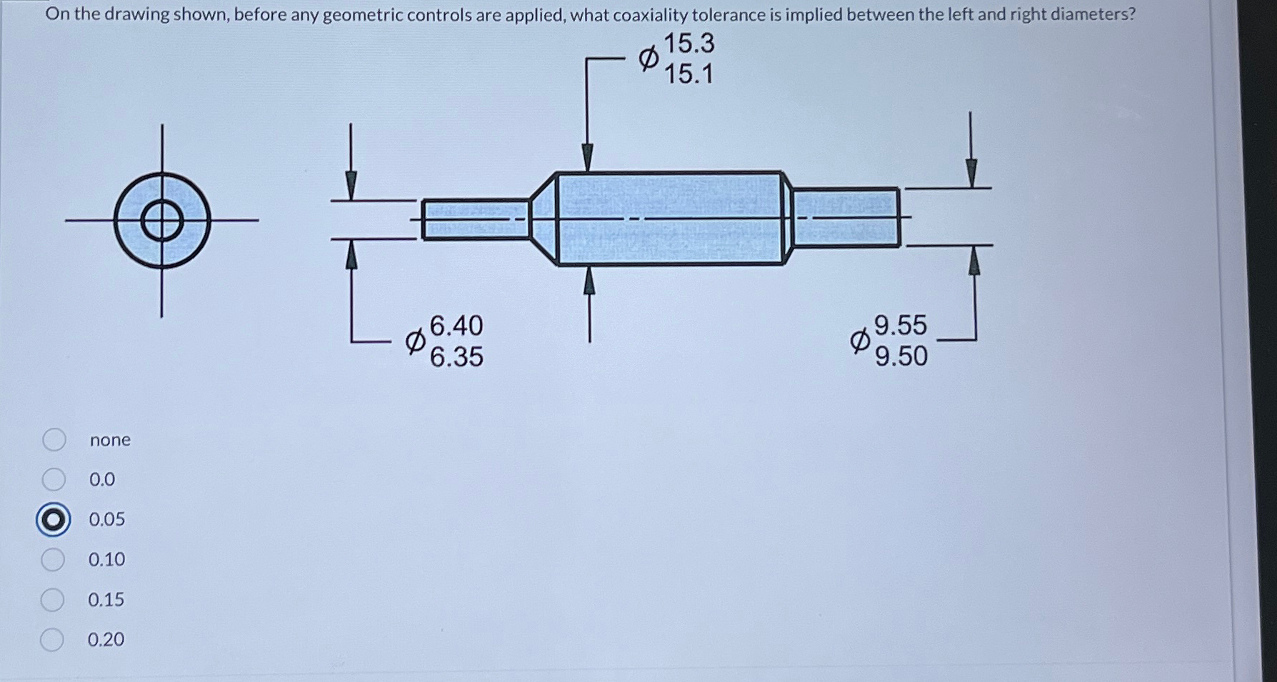 Solved On the drawing shown, before any geometric controls | Chegg.com