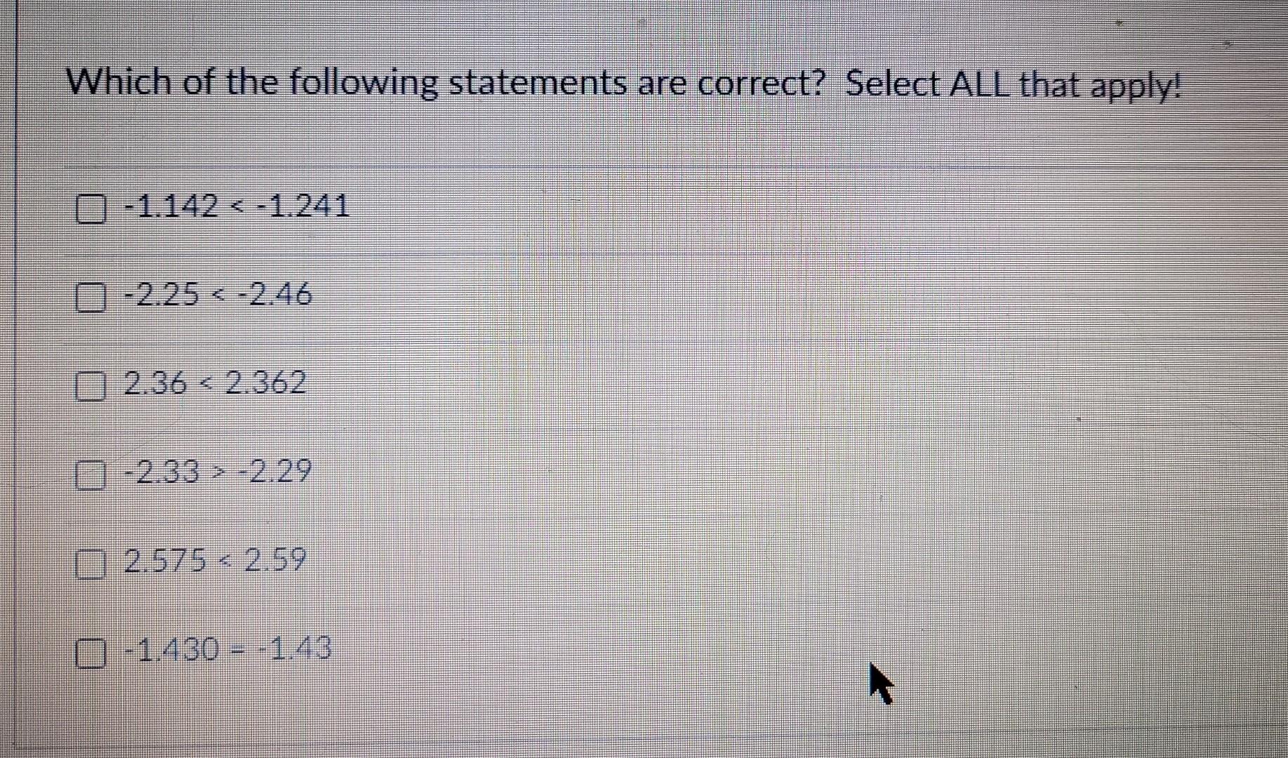 Solved Which of the following statements are correct. select | Chegg.com