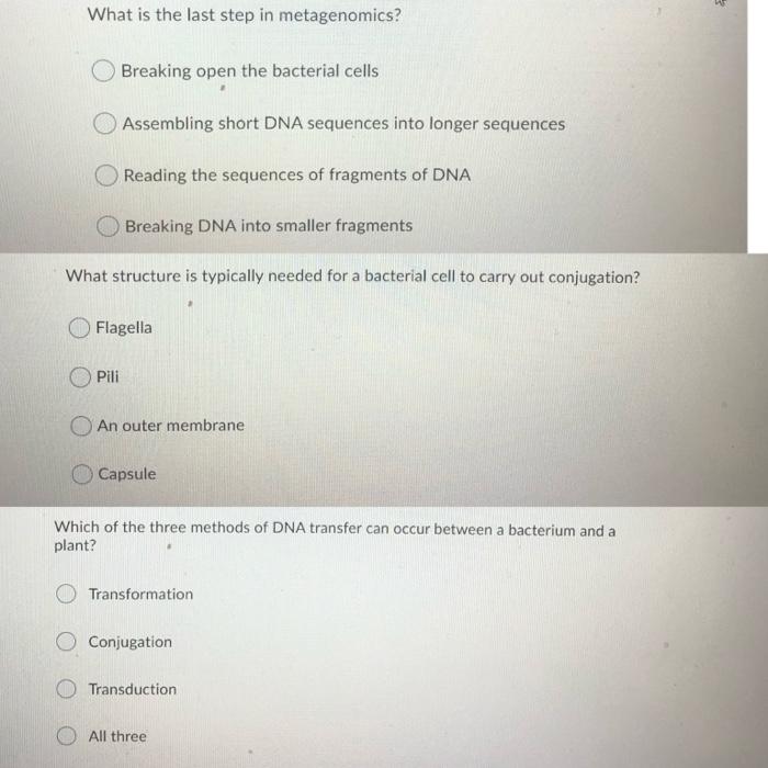 Solved What is the last step in metagenomics? Breaking open | Chegg.com