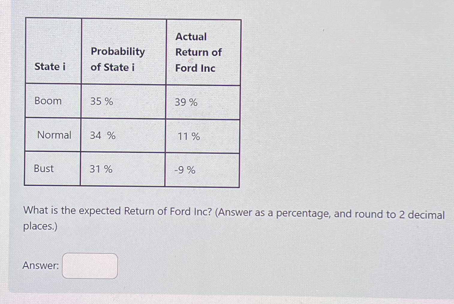 Solved \table[[State i,\table[[Probability],[of State i | Chegg.com